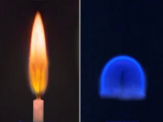 The Burning of a Candle in Space