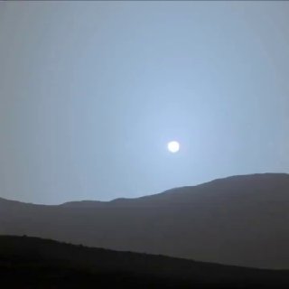 The Sunset on Mars, captured by the Mars Rover Curiosity